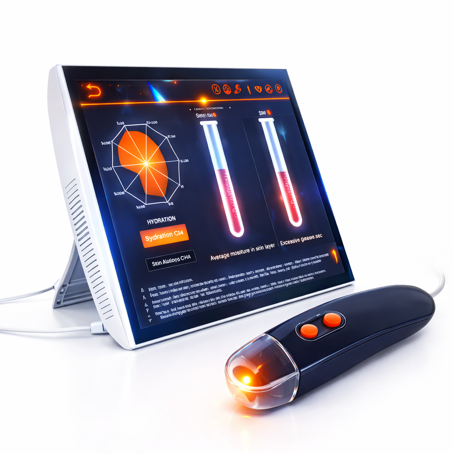 3D Skin Analyzer Facial Scanner – 10 Skin Problems Detection, UV/PL/RG ...