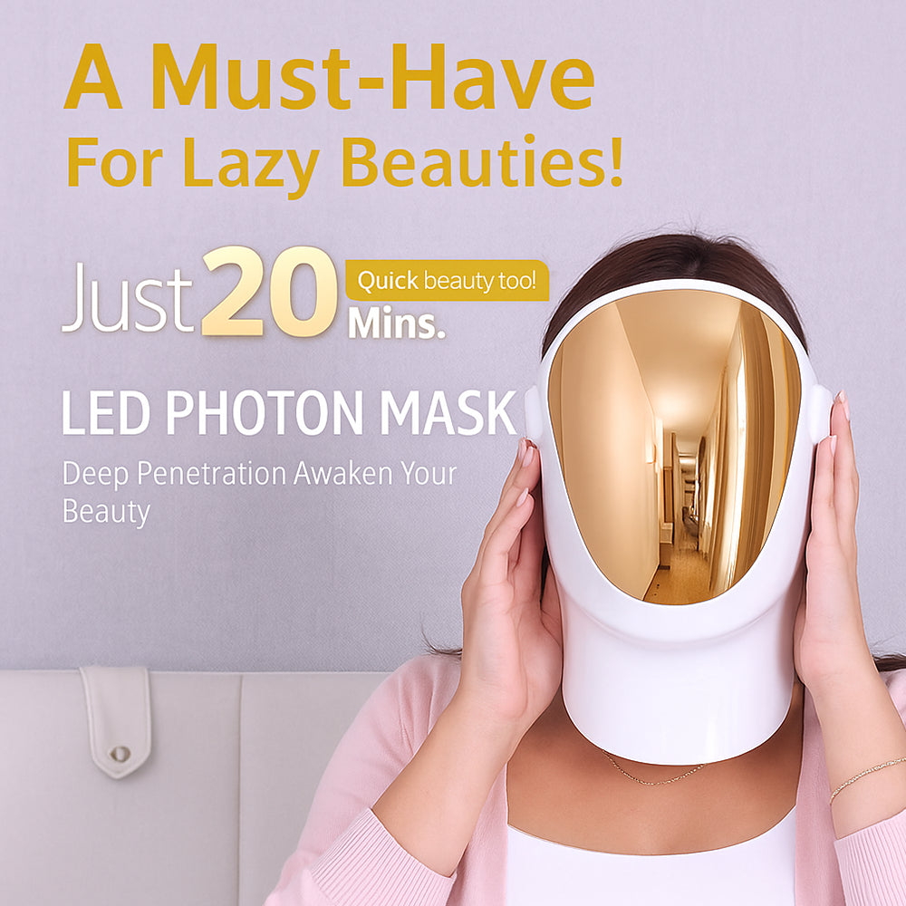 3 Colors Light LED Face Beauty Mask Nano 807pcs LED Photodynamic ...