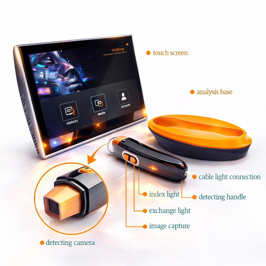 3D Skin Analyzer Facial Scanner – 10 Skin Problems Detection, UV/PL/RG ...